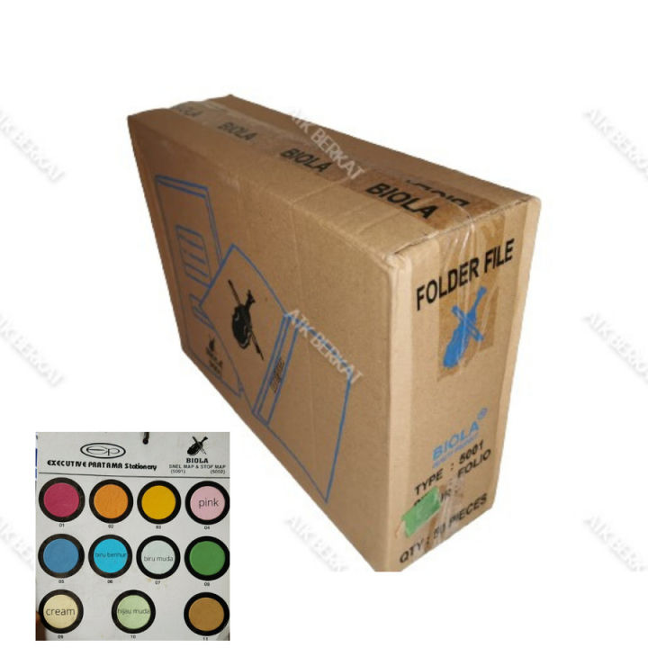 [50 pcs] Map folder kertas stopmap Biola 5001 Snelhecter | Lazada Indonesia