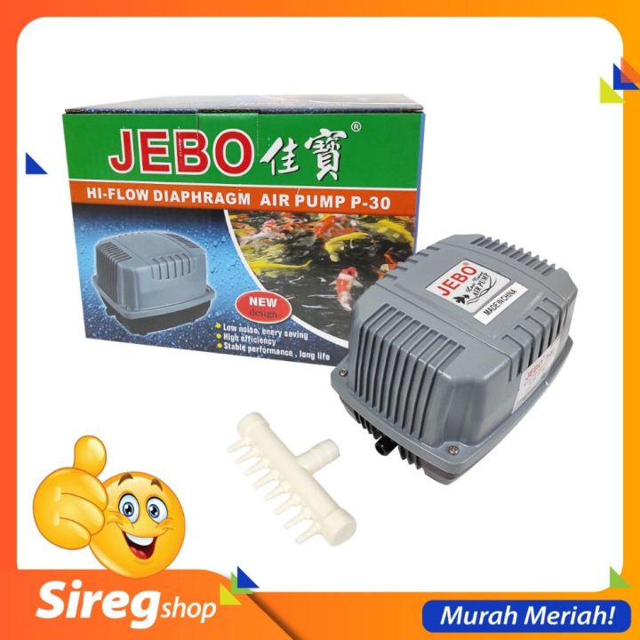 Aerator JEBO P 30 Hi Flow Diaphragm Air Pump, Pompa Udara Aquarium ...