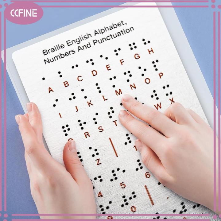 CCFine Braille Alphabet Board Braille Board Gifts Numbers Portable ...