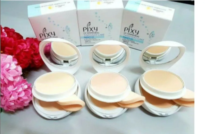 100% Original, PIXY UV Whitening 2 IN 1 Double Layer Two Way Cake ...
