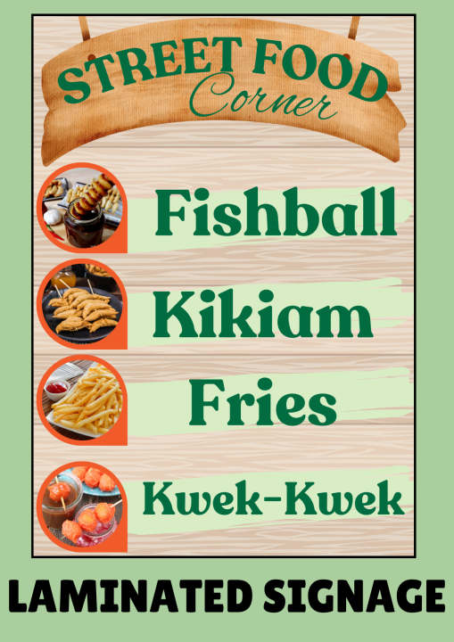 HIGH QUALITY LAMINATED STREET FOOD SIGNAGE | Lazada PH