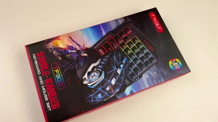 T-WOLF Thunder Wolf TF900 Popular Wrist Splint Small One-Hand Keyboard ...