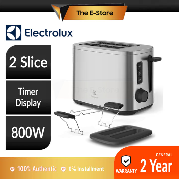 Electrolux Stainless Steel LED Display 2 Slice Toaster with 7 Heat ...