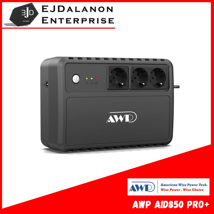 AWP AID850 Pro+ 510W-850VA UPS with AVR Uninterruptible Power Supply (4 ...