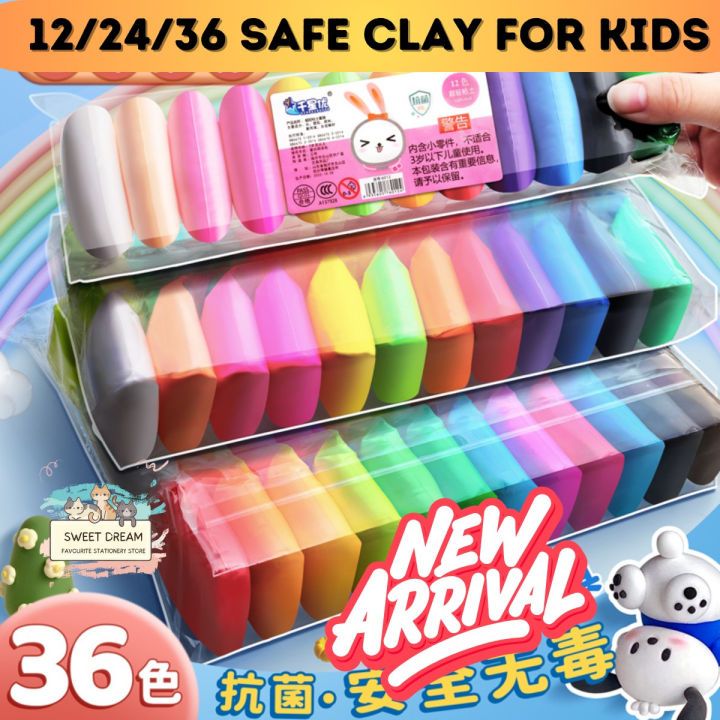 12/24/36 non-Toxic Safe DIY Material Ultralight Super Light Clay Butter Slime/Air Dry Clay Set ...