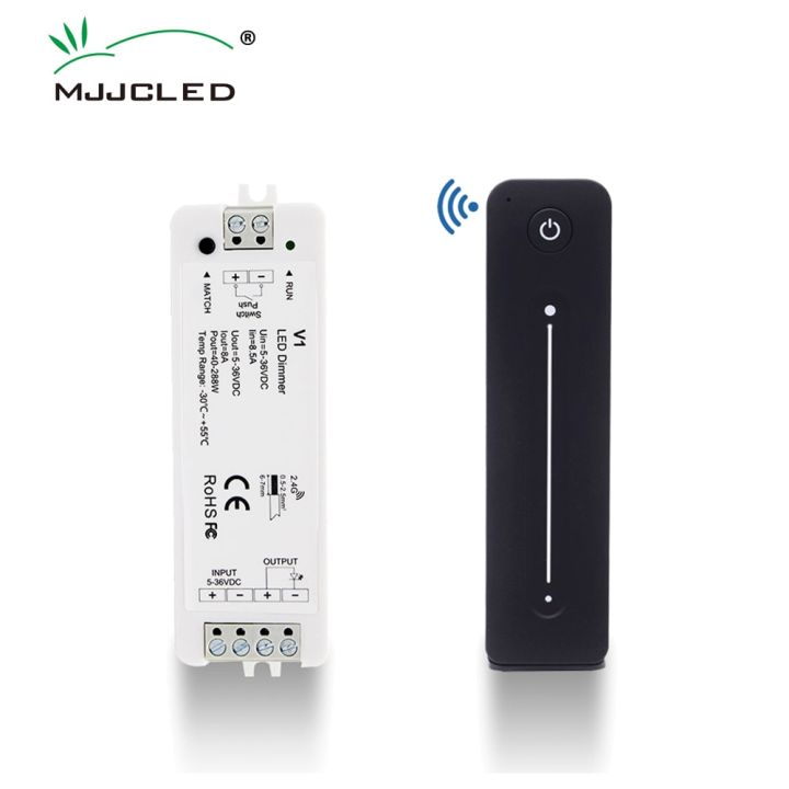 Dimmer 12V 24V 36V 5V DC 8A 2.4G RF PWM Wireless Touch Remote For ...