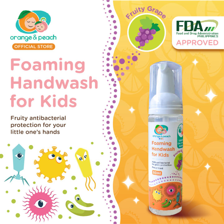 Orange and Peach Foaming Handwash Antibacterial Liquid Hand Soap for ...