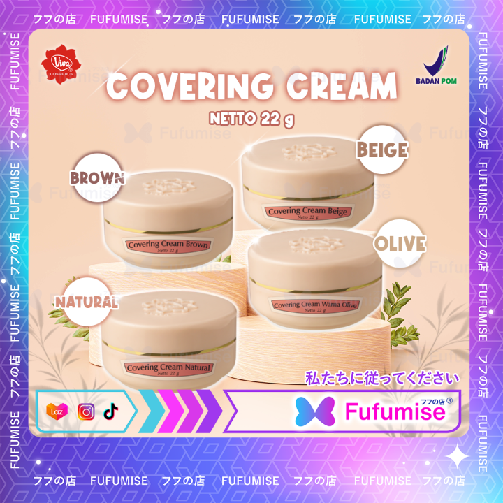 Viva Covering Cream Alas Bedak warna Natural / Olive / Beige / Brown ...