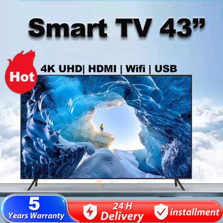 Android TV 43 Inch 4K UHD Smart TV 1080P TV Murah Television Digital TV ...