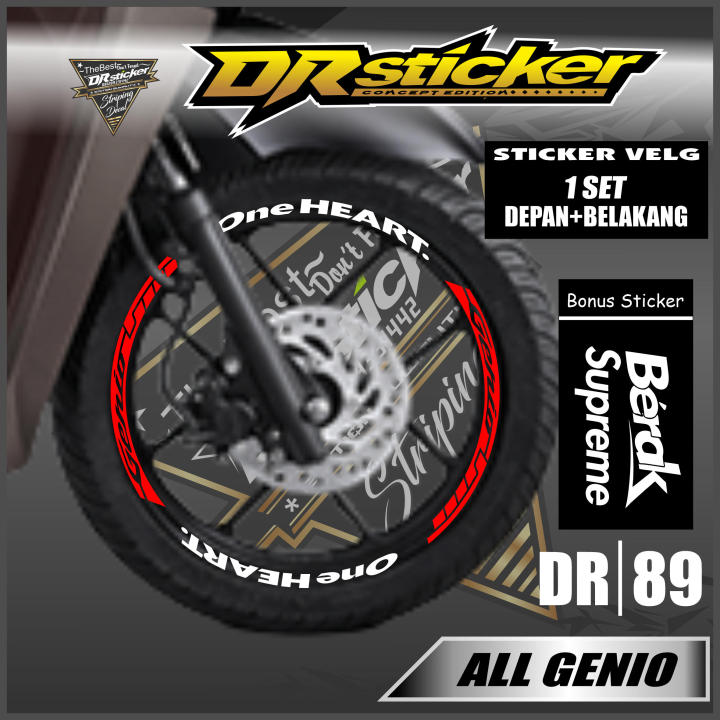 Sticker Velg - Cutting Velg Sticker Cutting Velg Motor GENIO | Lazada ...
