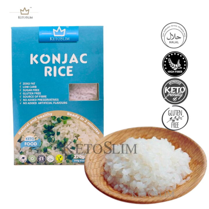 Keto Slim HALAL Zero Carb Low Calories Konjac Rice I Meal replacement ...