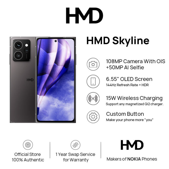 HMD Skyline 5G Smartphone 108MP Triple Cam+50MP Selfie 6.55'' OLED ...