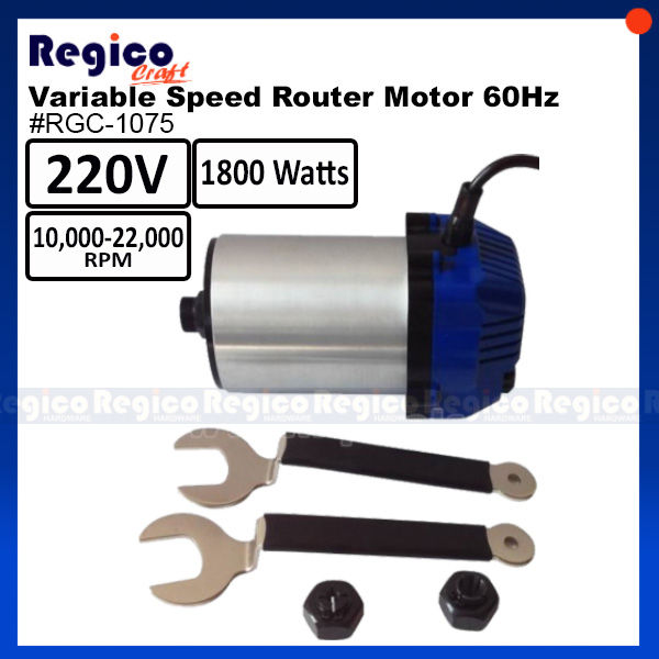 Regicocraft Variable Speed Router Motor #RGC-1075 Router Table Set ...