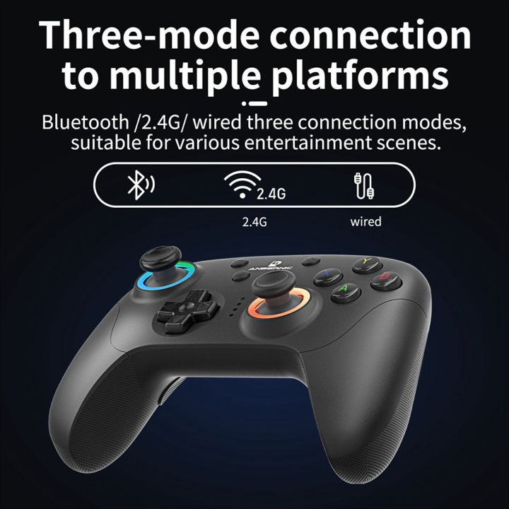 ANBERNIC RGP01 Gamepad Wireless Bluetooth Game Controller RGB Hall ...