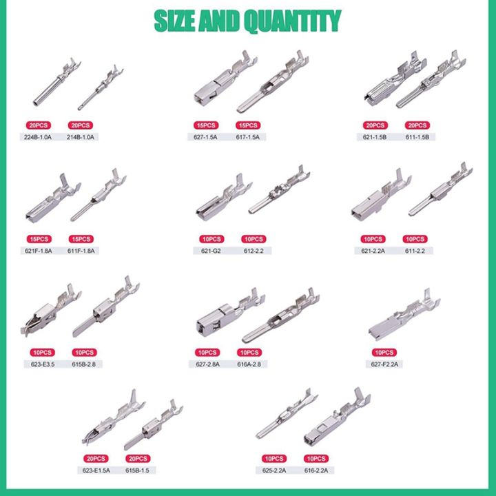 Automotive Connector Pin Crimping Terminal 1/1.5/1.8/2.2/2.8/3.5mm Non ...