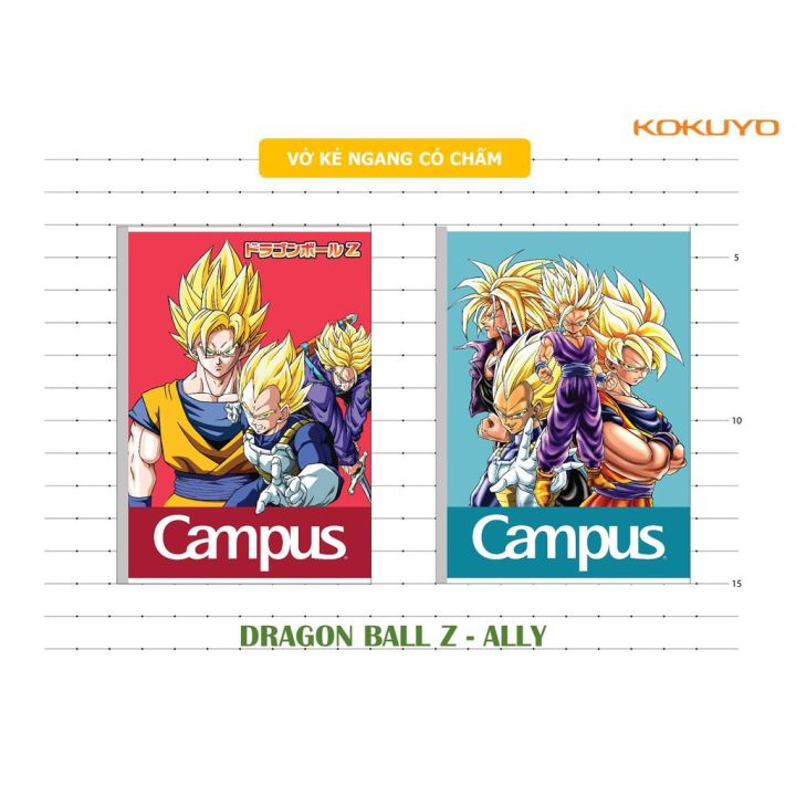 Vở kẻ ngang (có chấm) Campus DRAGON BALL Z - ALLY 80 trang , ĐL 70 gsm ...