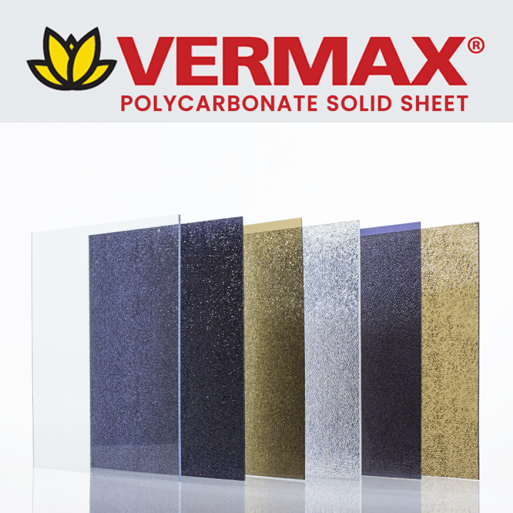 Vermax High Quality Solid Polycarbonate Sheet (PLAIN) 4FT x 4,6,8,10FT ...