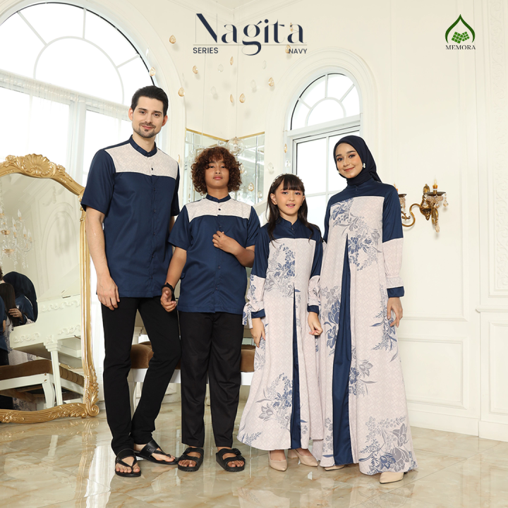 Sarimbit Keluarga 2024 Lebaran Series Nagita Navy By Memora Baju Lebaran 2024 Couple Keluarga