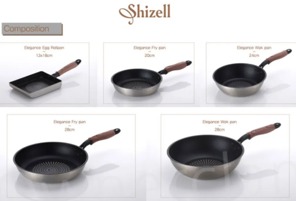 [France] Shizell Elegance IH Frying Pan /Wok Pan/ Eggroll Pan Non-Stick Induction Cookware ...