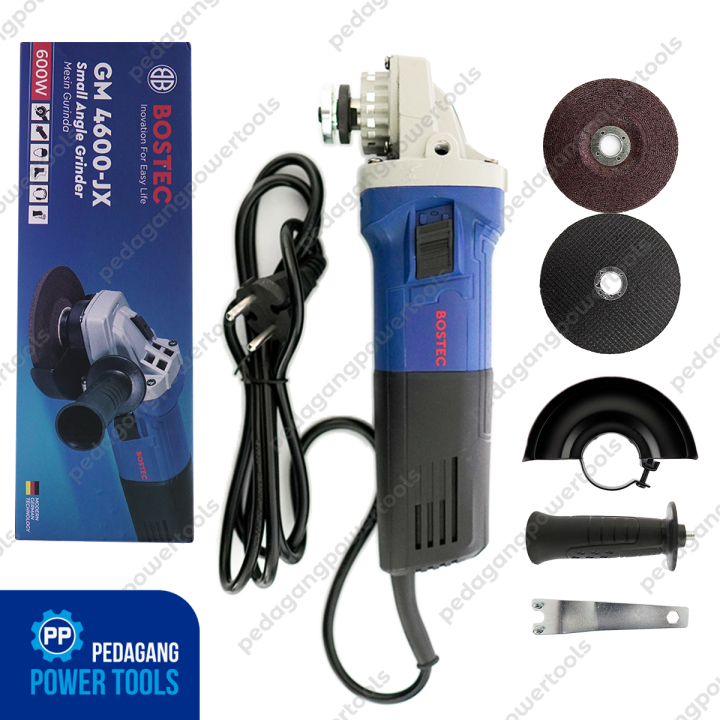 BOSTEC GM4600-JX Mesin Gerinda Tangan Listrik 4" Angle Grinder Slepan ...