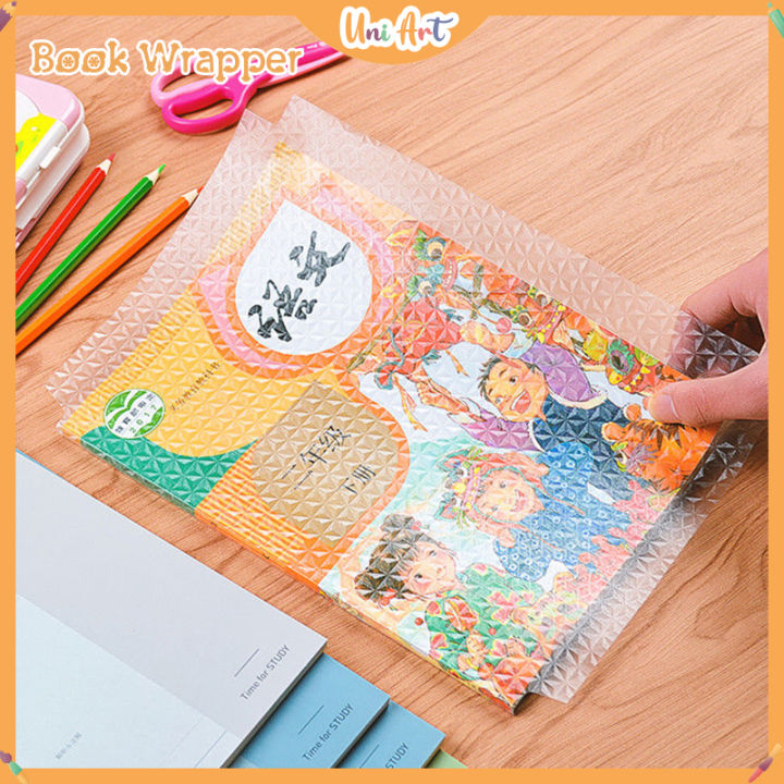 30 Sheets Book Cover Transparent Self-adhesive Book Film Diamond ...