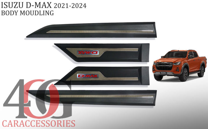 ISUZU D-MAX / DMAX 2021 TO 2024 BODY CLADDING / SIDE CLADDING / BODY ...
