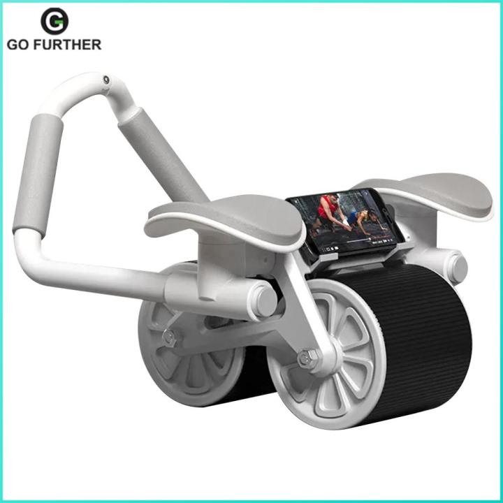 Men Women Abdominal Exercise Roller Automatic Rebound Plank Roller ...