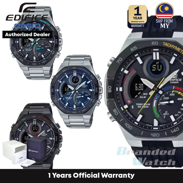 [Marco 2 Years Warranty] Casio Edifice ECB-950 Series Men's Smartphone Link Chronograph Silicone ...