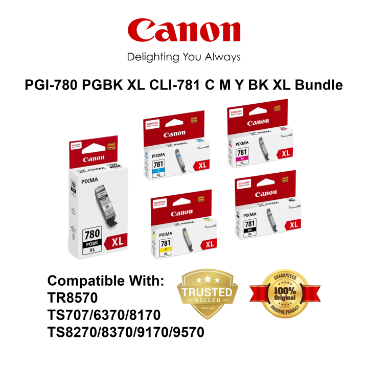 CANON PGI-780 / CLI-781 / PGI-780XL / CLI-781XL PGBK CLI-781 C M Y BK ...