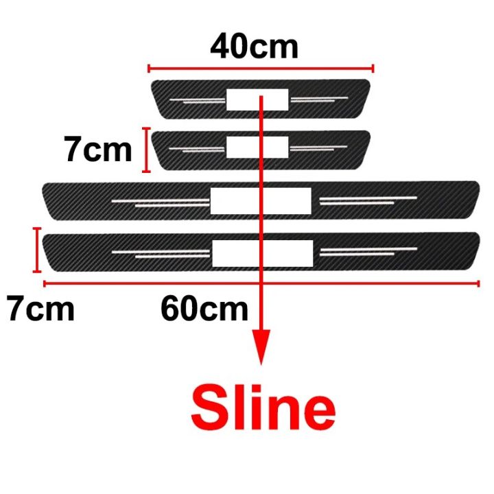 Carbon Fiber Car Door Edge Sill Protector Strip Stickers For Audi A3 8V ...