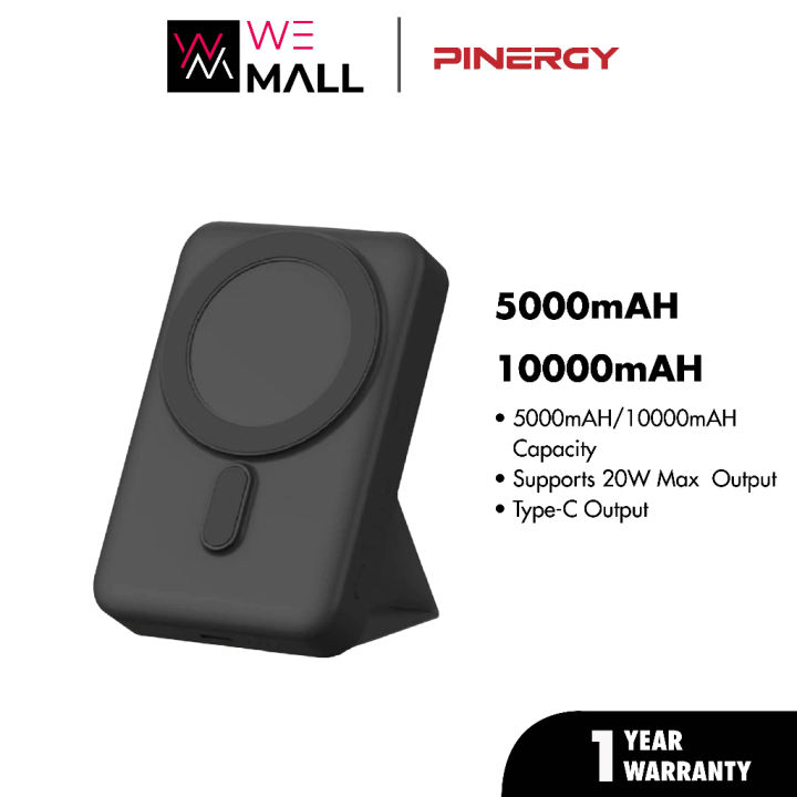 Pinergy Powerbank Magnetic 15W Wireless Charging PD20W Type-C Output ...