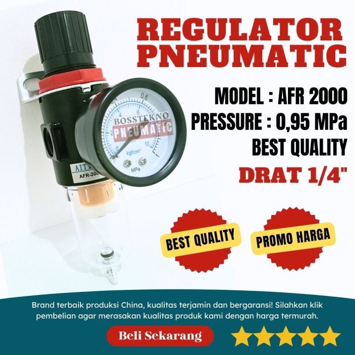 REGULATOR ANGIN PNEUMATIC AFR 2000 1/4 in SARINGAN KOMPRESOR udara ...