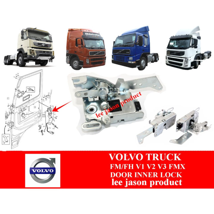 J08S14 VOLVO FM FH FM10 FM12 FM13 V1 V2 V3 DOOR INNER LOCK 20588326 ...