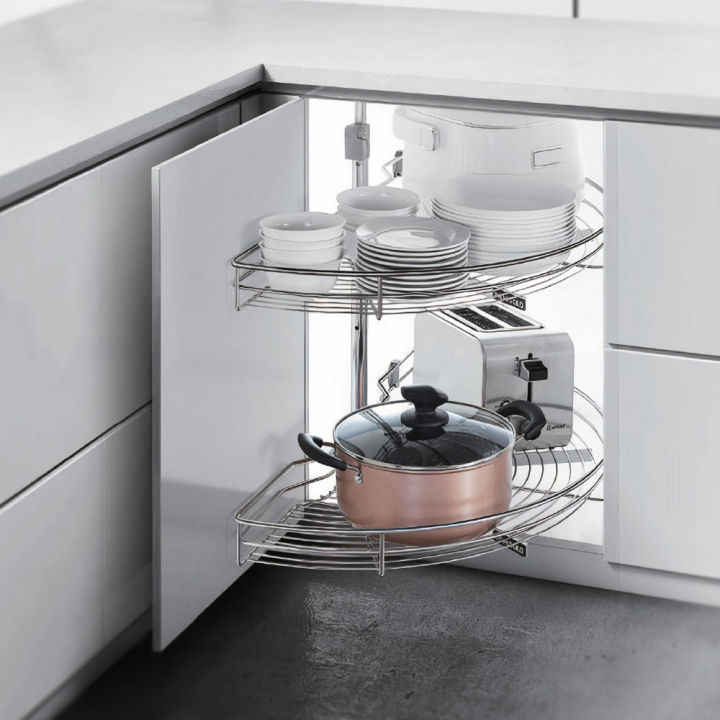 Modernform HDP ชุดตะแกรงครึ่งวงกลม 2 ชั้น สำหรับตู้เข้ามุมแบบหน้าบานเปิด กว้าง 900 มม. รุ่น HG ...