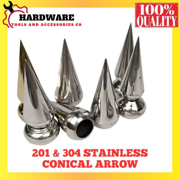 201 & 304 Stainless Steel Conical Arrow Conical Based Tulis Design ...