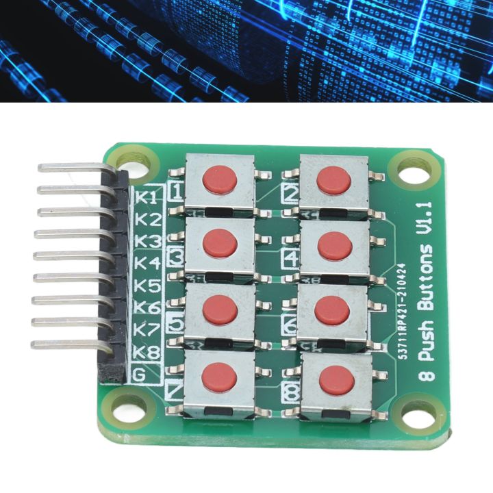 Keypad Modules Independent Button Key Module 8 Buttons Good Match for Single Chip Microcomputer ...