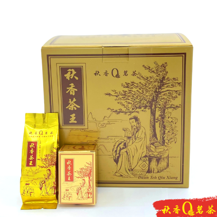 秋香茶王小金盒 Qiu Xiang Tea King "Golden Box"【40 packs x 14g】 |【乌龙茶 Oolong ...