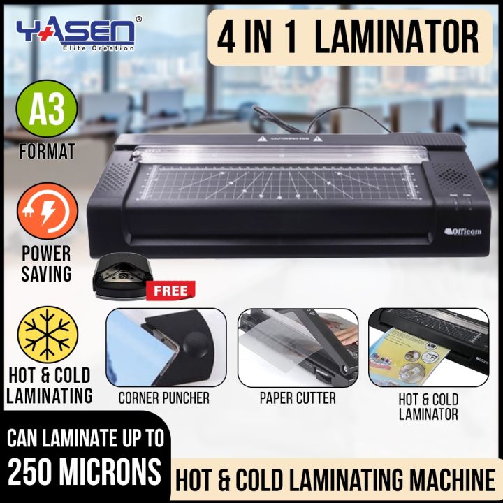 Officom 4 in 1 Laminator A3 Laminating Machine with 2 Roller System ...