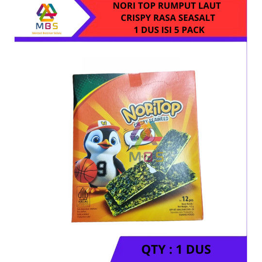 NORITOP CRISPY SEAWEED RASA BARBEQUE BBQ SNACK CEMILAN RUMPUT LAUT ...