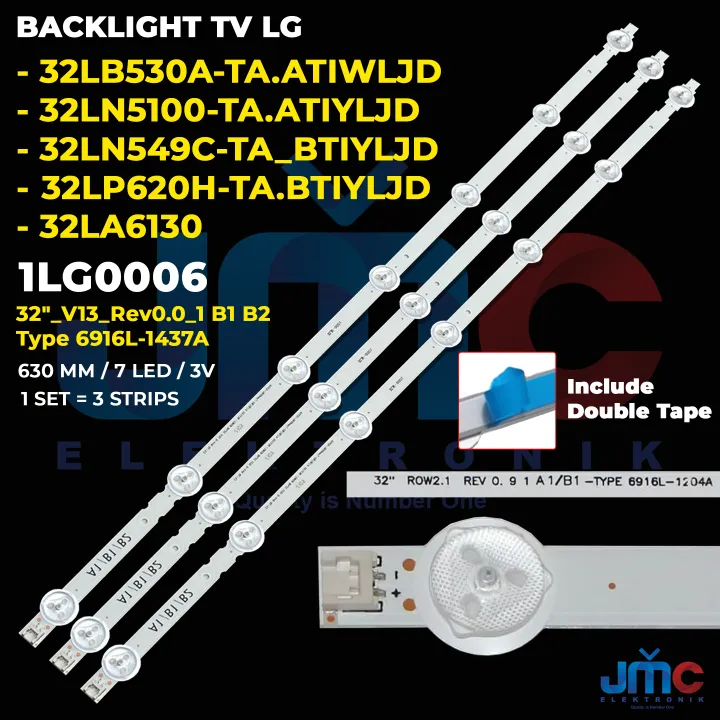 Backlight TV LG 32 Inch 32LB530A-TA.ATIWLJD 32LP620H-TA.BTIYLJD ...