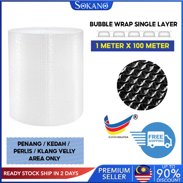 (FREE SHIPPING) Big Pack Air Bubble wrap 1 Meter x 100 Meter Single ...