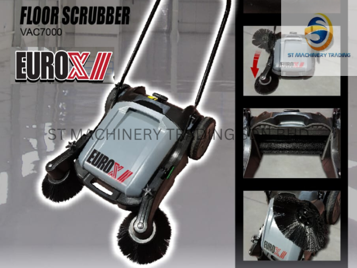 EUROX VAC7000 MANUAL FLOOR SCRUBBER 40L SCRUBBER SWEEPPING MACHINE | Lazada