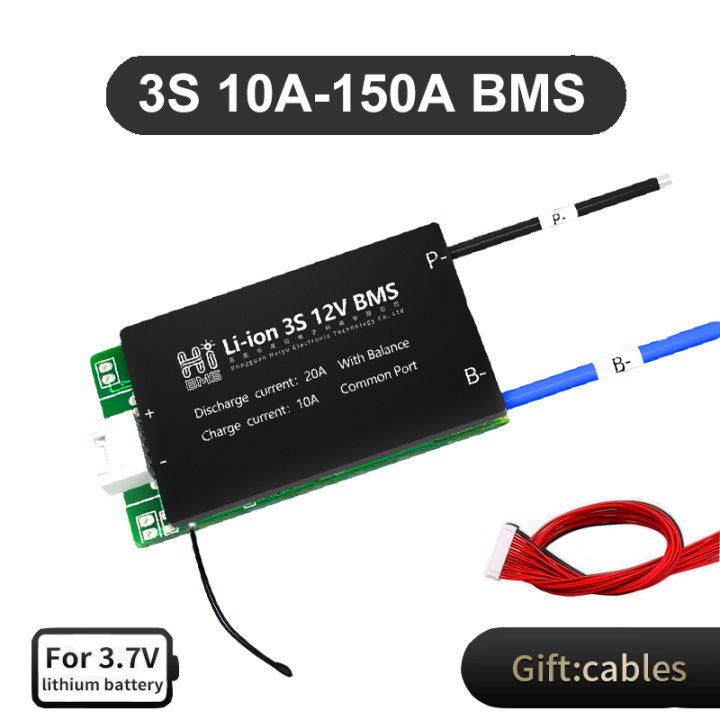 BMS 3S 12V Li-Ion 18650 Batt 150A 120A 100A 80A 60A 50A 40A 30A 20A 15A ...
