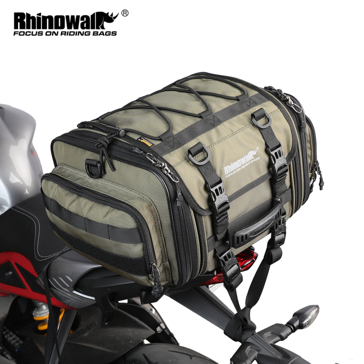 Rhinowalk Motorcycle Rear Seat Bag 19L-26L/40L-60L Large Capacity ...