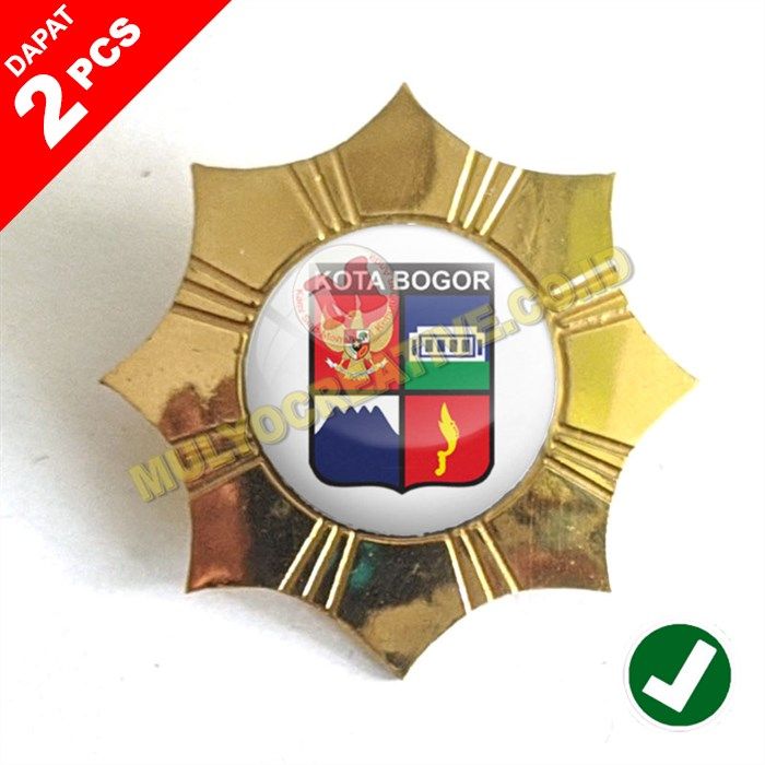 Pin Logo Daerah Lencana Pin Logo Kota Bogor Lencana Pin Bros Wing Logo ...