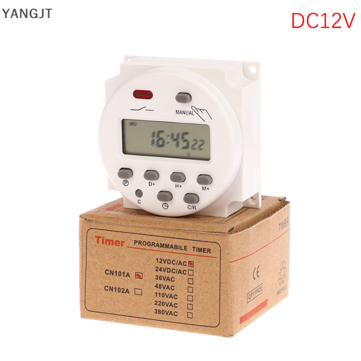 YANGJT 1Pc 12V 24V 110V 220V CN101A Digital LCD Power Timer ...