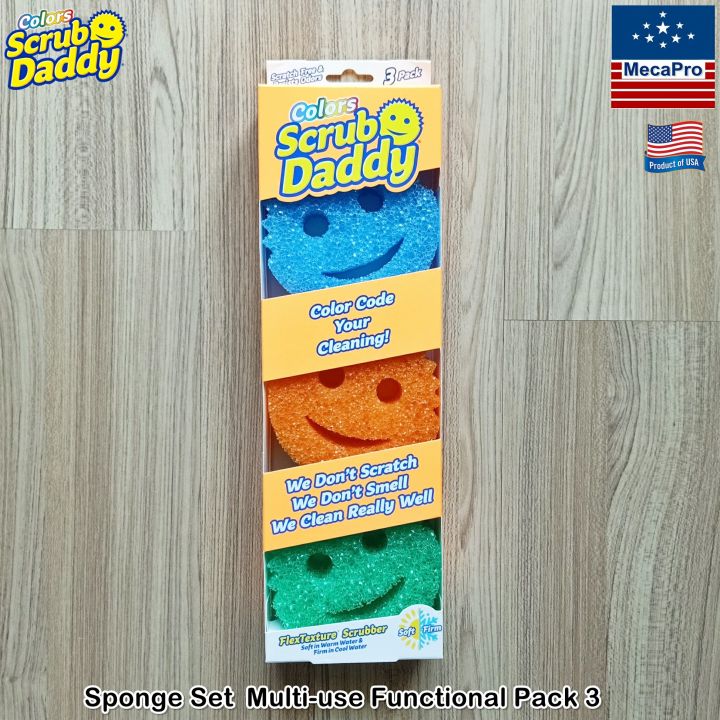 Scrub Daddy® Colors FlexTexture Scrubber Sponge Soft & Firm | Lazada