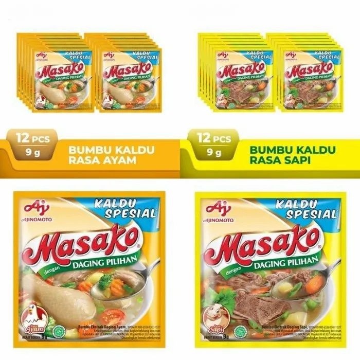 Masako Ayam / Sapi renceng isi 12pcs x 9gram | Lazada Indonesia