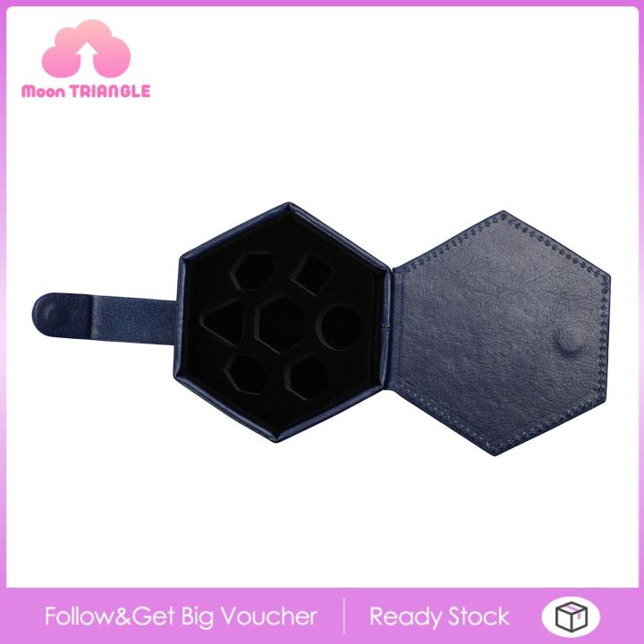 Moon TRIANGLE Hex Dice Box Easy to Carry Portable Dice Organizer Holder ...