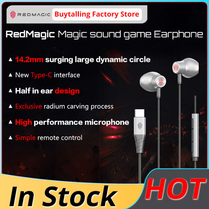 Original Red Magic Gaming Earphone For RedMagic 5G Type-C/3.5mm Headset ...